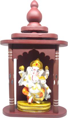 Chakor Creation Lord Ganesha Temple Statue Wood Frame Idol/murti 6 inch ...