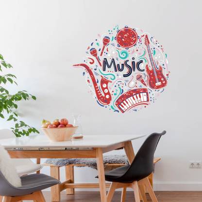 Asian Paints 53 cm Musical Instruments Removable Sticker Price in India ...