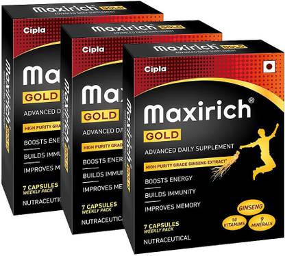 Cipla Maxirich Gold Advanced Daily Supplement | Energy Boosting ...