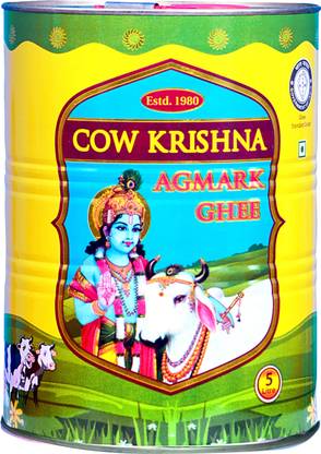 Cow Krishna Agmark Ghee-Pure Cow Ghee-5 LTR Tin Price in India - Buy ...