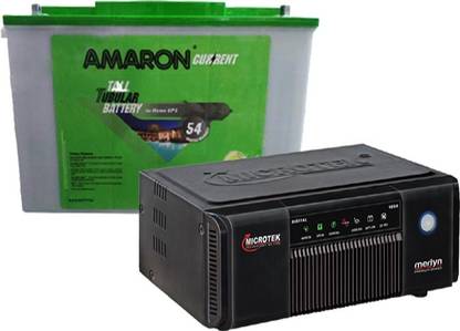 amaron AAM-CR-AR200TT54+UPS MERLYN Digital 1050 Tubular Inverter Battery Price in India - Buy ...