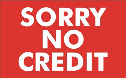 signEver Sorry No Credit Sign Board For Factory Lodges Banks Office ...