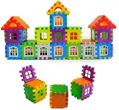 HRK Mega Jumbo Happy Home House Building Blocks with Attractive Windows ...