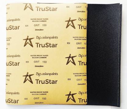 Asian Paints TRUSTAR WATER PROOF SAND PAPER GRIT 150 - 12 PCS Silicon ...