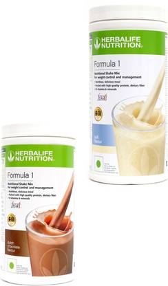 HERBALIFE Formula 1 Nutritional Shake Mix - Chocolate & Kulfi Flavor ...