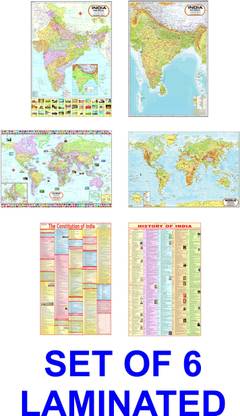 India & World Map ( Both Political & Physical ) with Constitution of ...