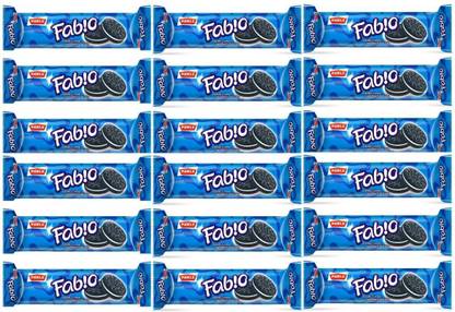 PARLE Fabio Vanilla Crème Sandwich Biscuits, 120g,Set Of 18 Cream ...