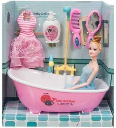TOYICO! Baby Doll Bathroom Set with Sprays Water Functional Shower and ...