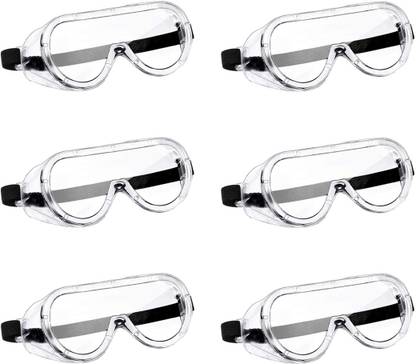 Safies Wrap Around Eye Safety Goggles Pack of 6 Goggles M Anti-Fog ...