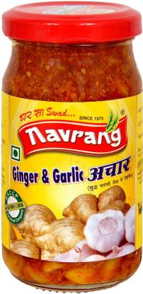 NAVRANG Organic Homemade Ginger Garlic Pickle Achaar I Traditional ...
