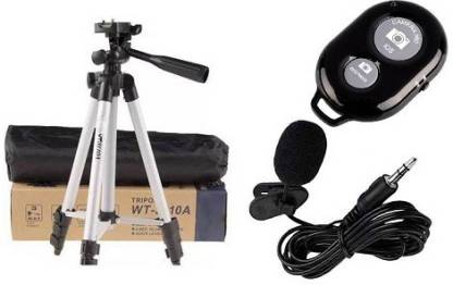SAVVY BUCKET Tripod-3110 with Collar Mike & Bluetooth Remote Tripod ...