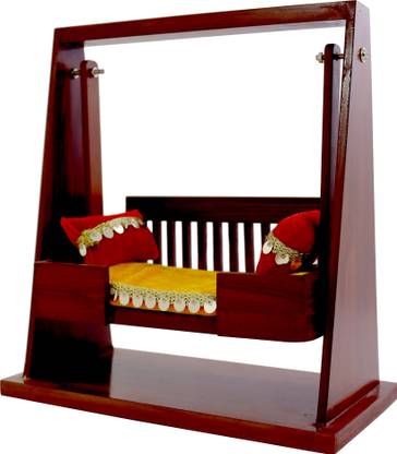 Kanha Creative Arts Wooden Jhula For Laddu Gopal Ji/Thakur ji/Kanha ji ...