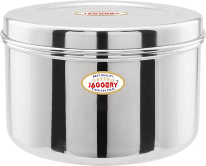 JAGGERY Heavy Gauge Stainless Steel Container/ Storage Box/ Deep Betha Dabba/ Grocery Canister ...