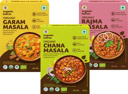 Organic Tattva North-Indian Organic Masala Combo (Rajma Masala, Chana ...