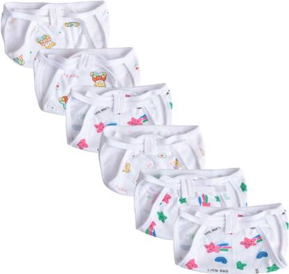 Honey Boo New Born Washable Reusable Hosiery Cotton Diapers, 0-6 Months ...