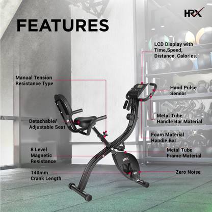 HRX X Pro-EB500 Exercise Cycle Foldable for Home Gym Fitness Equipment ...