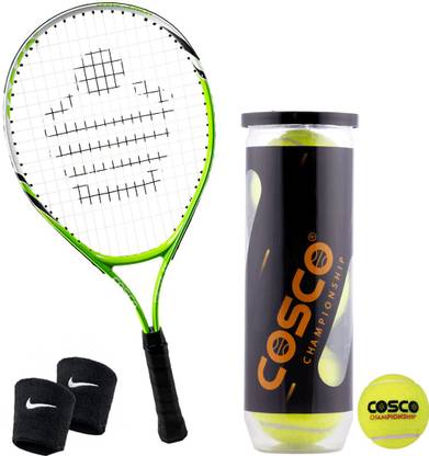 COSCO Junior Size, Aluminium Tennis Racket (23 Inches) With Tennis Ball ...