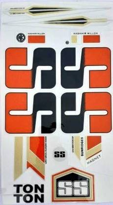 SS DC SS TON CRICKET BAT STICKER COMBO (STICKER + ANTI SCUFF SHEET+ ...