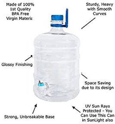 RAJIPO ENTERPRISE Bottle 10 Liter with Handle and Lid and Tap for Home ...