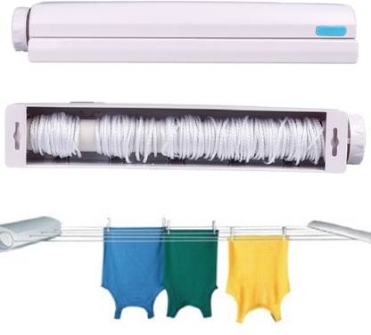 Feeling mall Wall Mounted Laundry Clothes Hanger Rope Retractable ...