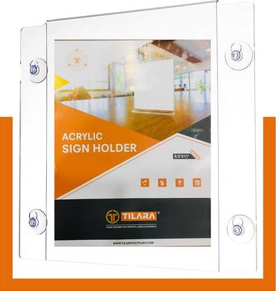 Flipkart.com | TILARA 3 Compartments Acrylic Window Sign Holder ...