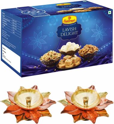 Haldiram's Lavish Delight Diwali Gift Box with 2 Small Diya Combo Price ...