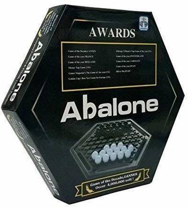 homenity Abalone Marbles Family Board Game for Kids (Black and White ...