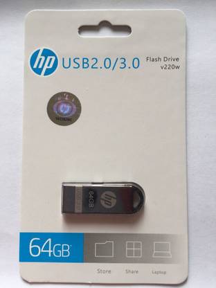 HP FLASH DRIVE V220W 64 GB OTG Drive Compatible with Audio Player ...