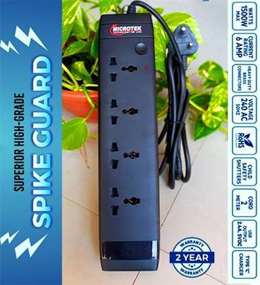 Microtek SUPERIOR HIGH GRADE SPIKE GUARD 4 Socket Extension Boards ...