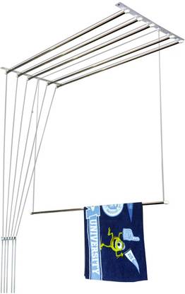 Homwell Steel Ceiling Cloth Dryer Stand 6 Pipe X 6 Feet UV Protected ...