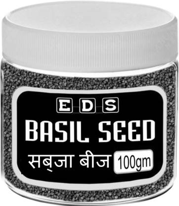 EDS Basil Seed, sabja beej, Bapji seed, Tukmaria seed-100gm Basil Seeds ...