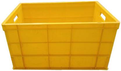 SAMPADA Plastic Yellow Storage Container Plastic Crate 600 MM x 400 MM ...