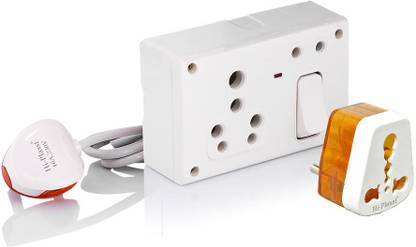 HI-PLASST (2 sockets + 1switch + indicator) 16A Extension Board Multi ...