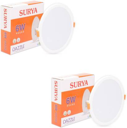 SURYA Surya Surya 6W Led Dazzle Round White (Pack of 2) Recessed ...