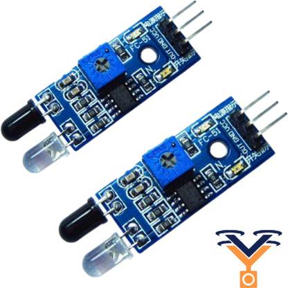 Vayuyaan 2 Pcs IR Proximity Sensor for line follower and Obstacle ...