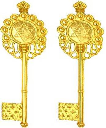 gandak Kuber Kunji Key Golden money home Aluminium Yantra Price in ...