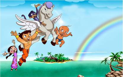 Chhota Bheem Wall Poster For Room With Gloss Lamination D24 Paper Print ...