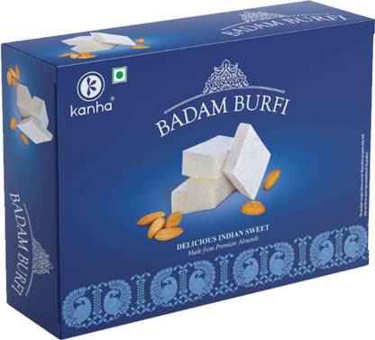 Kanha Badam Burfi 400g Box | Diwali Sweets Gift Pack | Indian ...