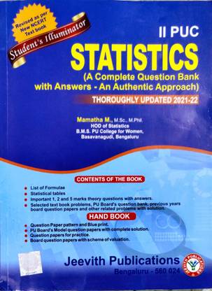 Jeevith Student's Illuminator 2nd PUC STATISTICS: Buy Jeevith Student's Illuminator 2nd PUC ...