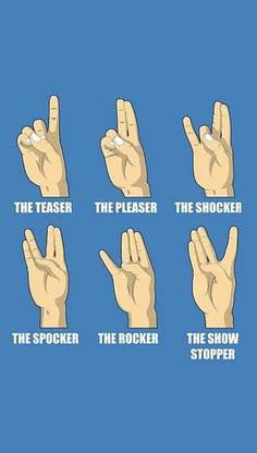 Hand Signs Comedy Finger Funny Hand Saying Sign Matte Finish Poster ...