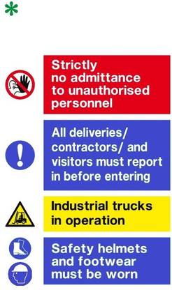RLDigitalUnits Customised warehouse warning rules sign boards and ...