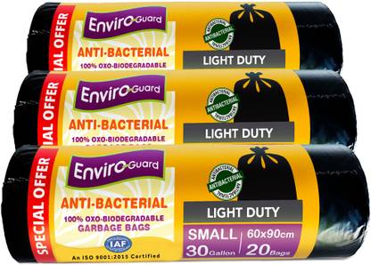 Enviro Guard Anti-Bacterial 100% Oxo-Biodegradable 24 x 35 Inches 20 ...