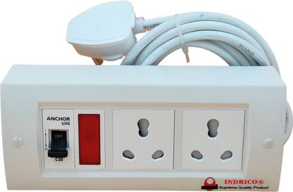 INDRICO AC Switch Board with MCB Multi Outlet Extension Fitted with,2 ...