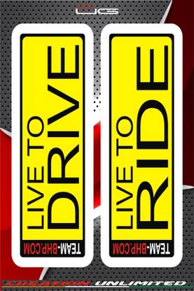 Golden Fox 15.24 cm MULTICOLOR LIVE TO RIDE STICKERS FOR ALL BIKES AND ...