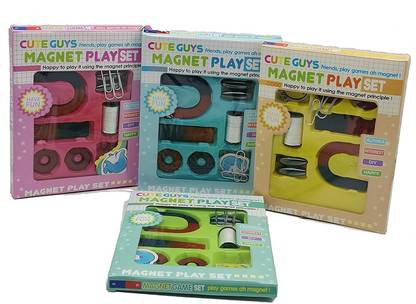 KAS BA Magnet Kit Magnetic Play Set for Kids- Pack of 2 Multi Color ...