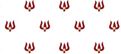 Comet Busters Red Velvet Trishul Bindis With Stone (BV1214) Forehead ...