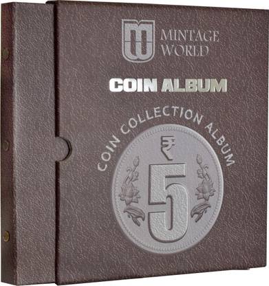 Mintage Coin Collection Album for 5 Rupees Definitive Coins Coin Bank ...