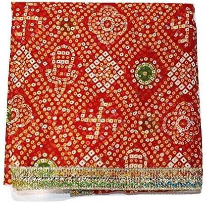 KAM HOME Bandhani Puja Chunri/Chunari/Chundadi, Navratri Chunni for ...