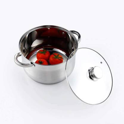 Flipkart SmartBuy Stainless Steel, Glass Serving Bowl 2 Liter Stainless ...
