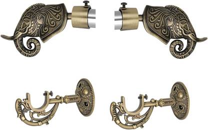 Prushti Fashion Gold Rod Rail Bracket Metal Price in India - Buy ...